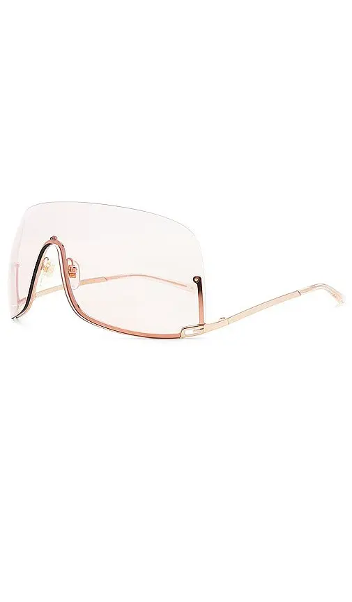 Gucci Wrap Mask Sunglasses In Metallic Gold