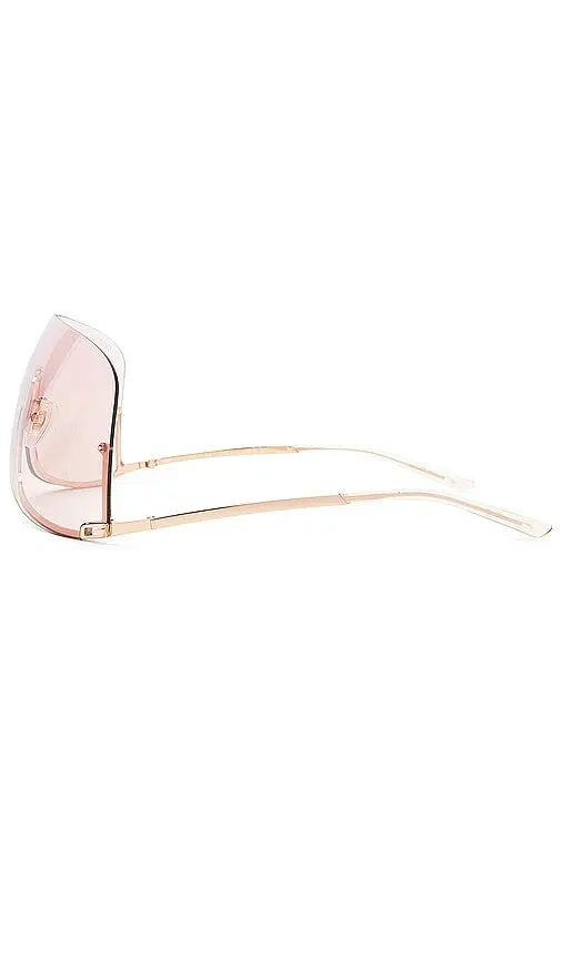 Gucci Wrap Mask Sunglasses In Metallic Gold