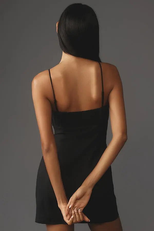 Maeve Ophelia Sleeveless Linen Slim Mini Dress In Black - 66% Off |  Editorialist