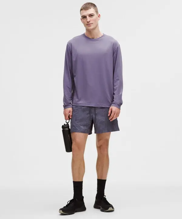 Lululemon Zeroed In Linerless Short 5 - Carbon Crunch Grape Mist Multi