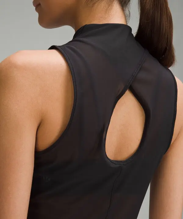 Lululemon Keyhole Mesh Tank Top - Black | Editorialist
