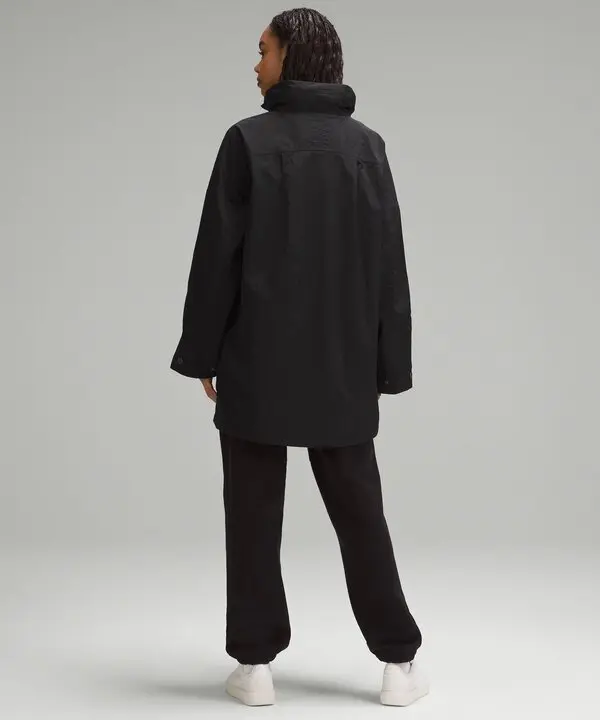 Lululemon Hooded Mid-Length Utility Jacket In Black - 25% Off