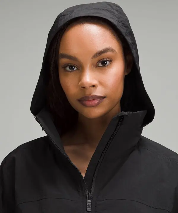 Lululemon Hooded Mid-Length Utility Jacket In Black - 25% Off