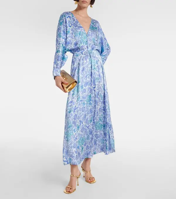 Poupette St Barth Printed Midi Dress