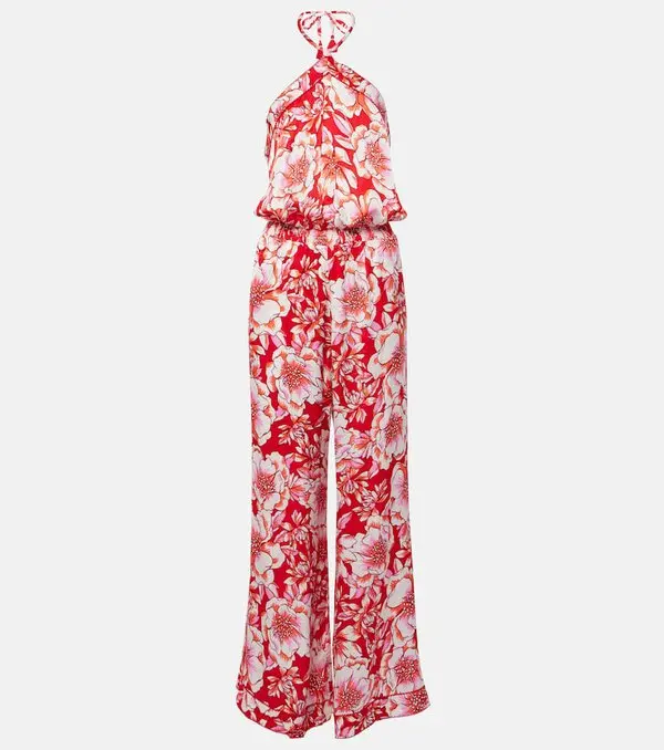Poupette St Barth Isabelle Floral Jumpsuit - Red