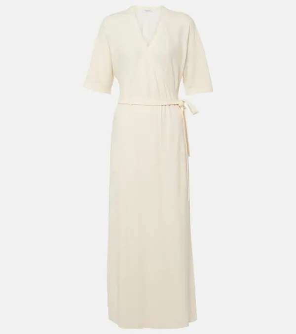 Max Mara Linen-blend Wrap Dress