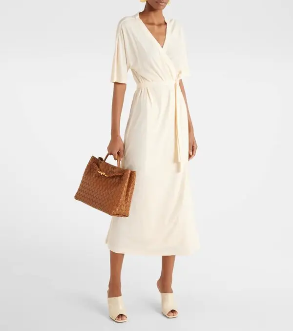 Max Mara Linen-blend Wrap Dress