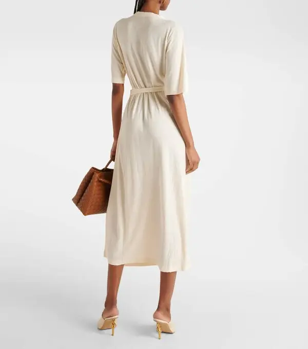 Max Mara Linen-blend Wrap Dress