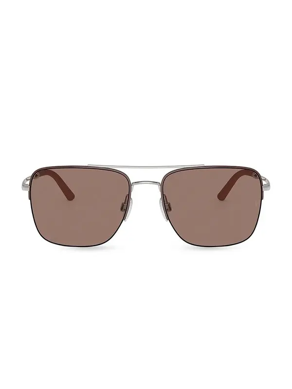 OLIVER PEOPLES X ROGER FEDERER R-2 56mm Aviator Sunglasses