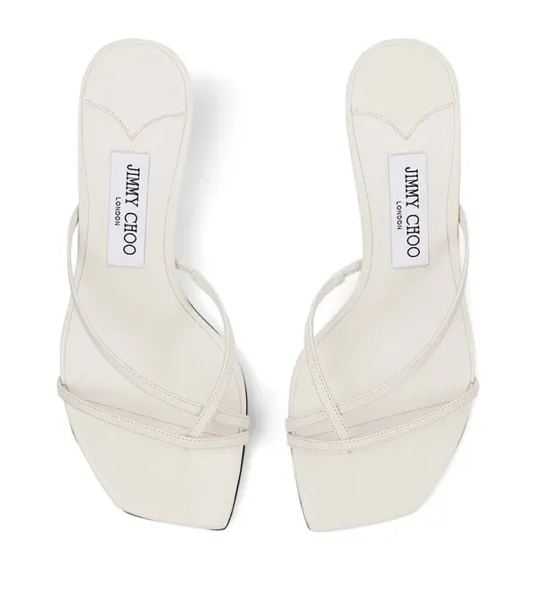 JIMMY CHOO Etana 50 Leather Heeled Mules