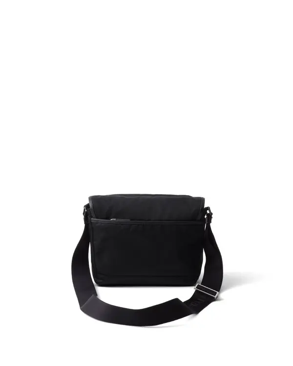 Prada Re-nylon And Saffiano Leather Shoulder Bag - Black