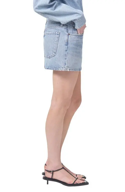 AGOLDE Alek Mini Denim Skirt - Force