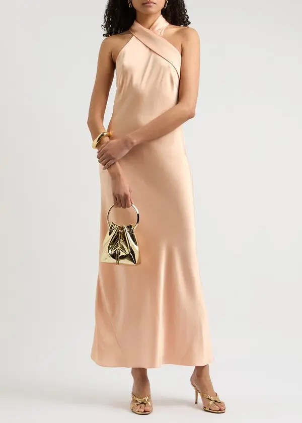 Galvan Pandora Satin Maxi Dress