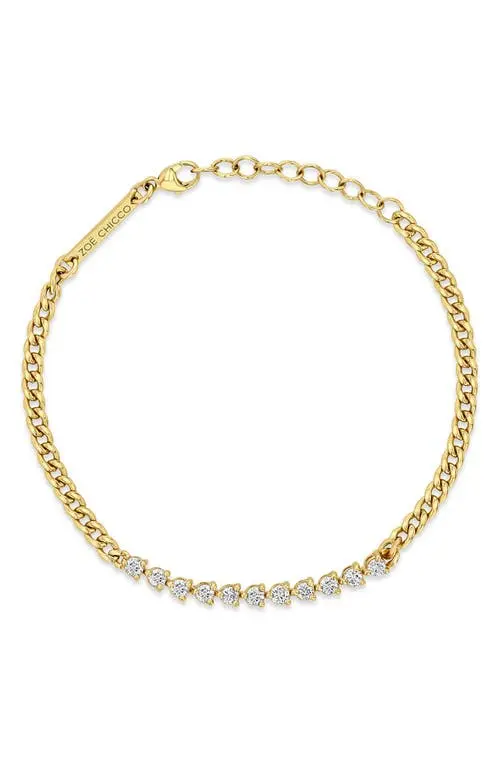 Zoe Chicco 14k Gold Diamond Tennis Bracelet