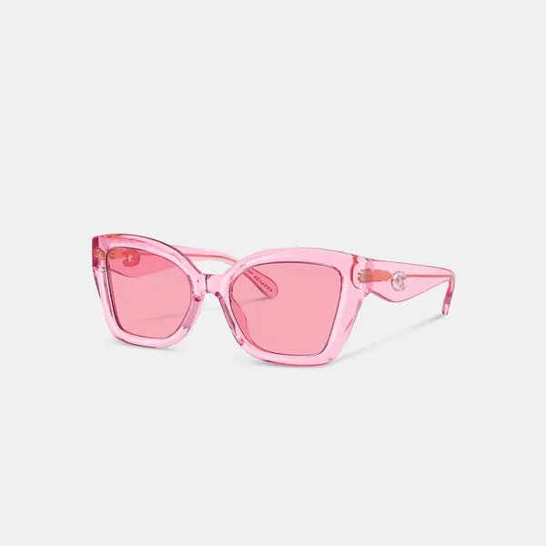Coach Transparent Cat Eye Sunglasses - Transparent Pink 