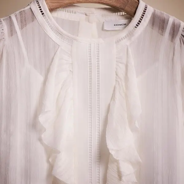 COACH® Restored Ruffle Blouse