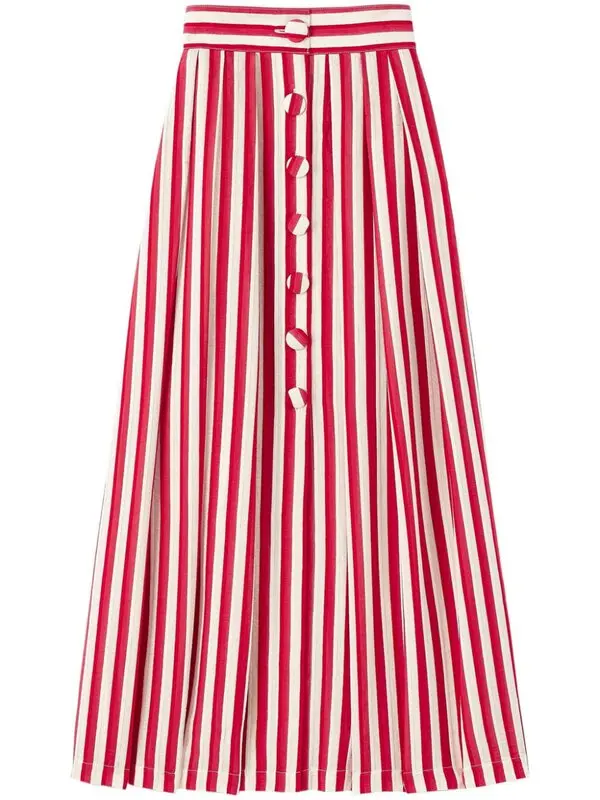 DESTREE Irving Striped High-waisted Skirt