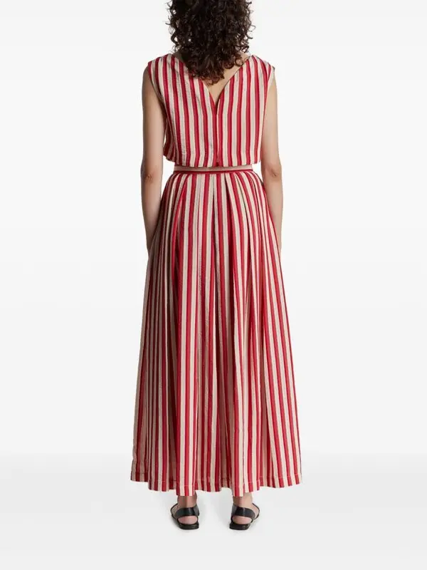 DESTREE Irving Striped High-waisted Skirt