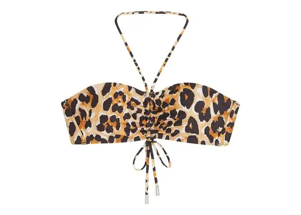 Rabanne H&m Bandeau Bikini Top - Leopard/print