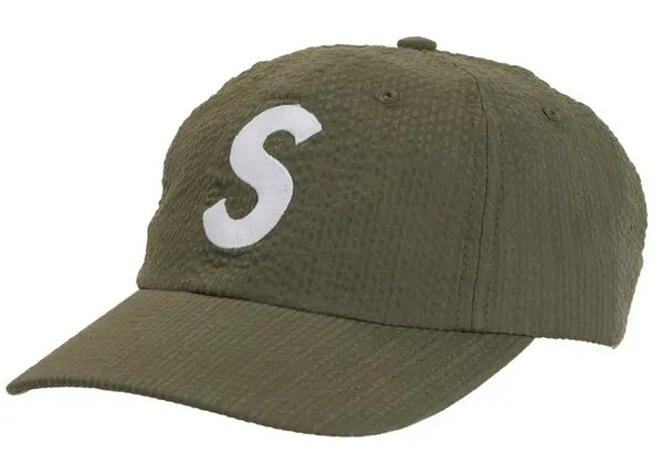 Supreme Seersucker S Logo 6 Panel - Green | Editorialist
