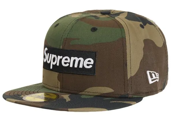 Supreme Mlb Teams San Francisco Box Logo New Era 59fifty Fitted Cap - Woodland Camo