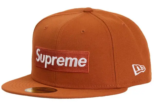 Supreme Mlb Teams Detroit Box Logo New Era 59fifty Fitted Cap - Burnt Orange