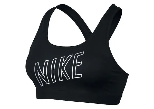 Nike Pro Classic Padded Logo Sports Bra - Black