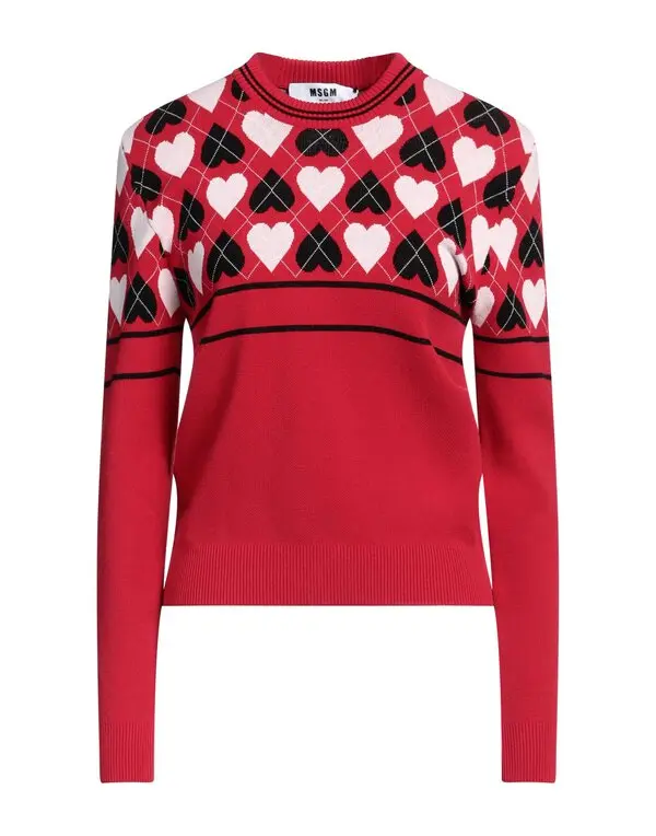 MSGM Crewneck Sweater - Red
