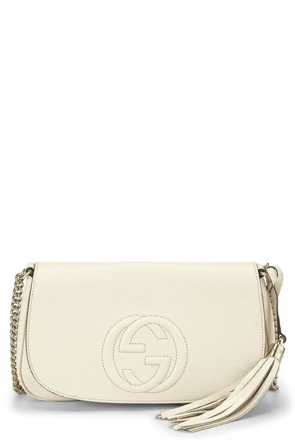 Gucci Grained Leather Soho Chain Flap Crossbody