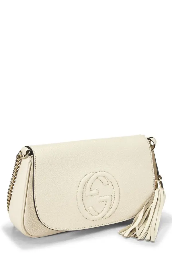 Gucci Grained Leather Soho Chain Flap Crossbody