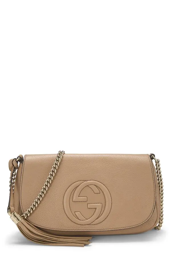 Gucci Grained Leather Soho Chain Flap Crossbody