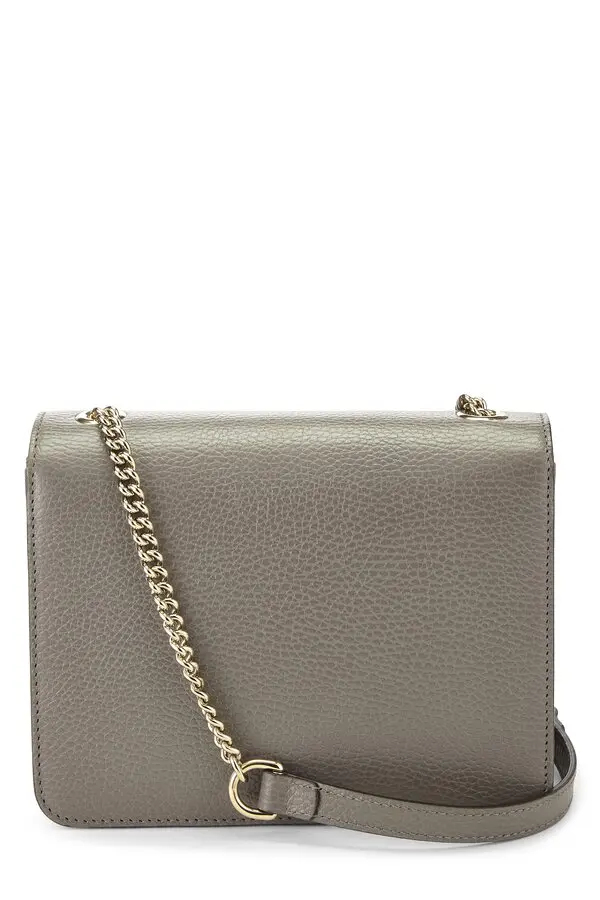 Gucci Leather Interlocking Crossbody - Grey
