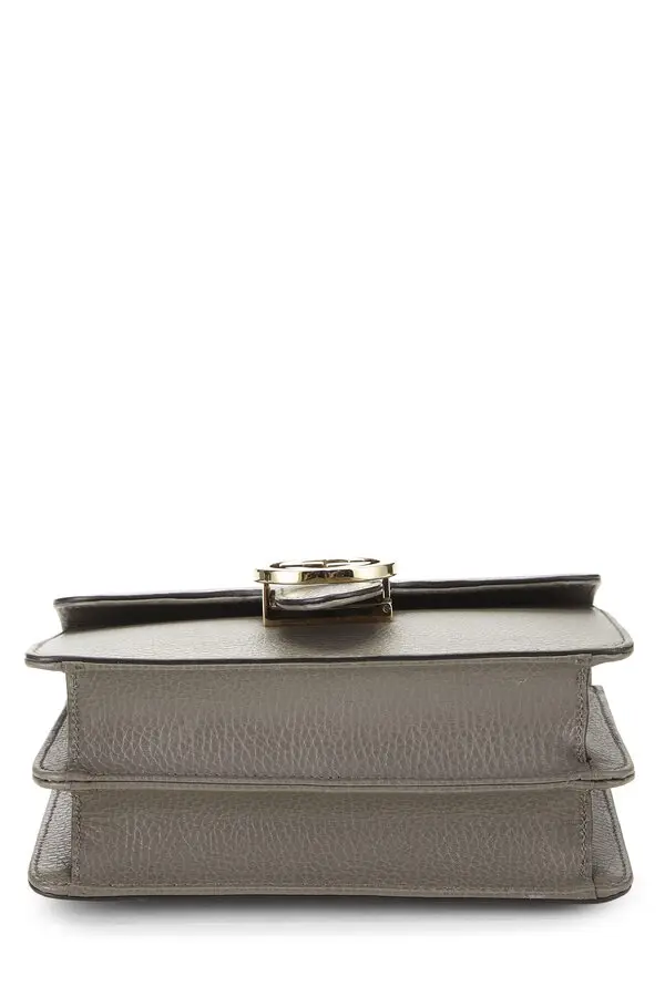 Gucci Leather Interlocking Crossbody - Grey