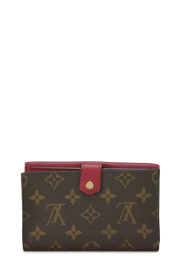 LOUIS VUITTON Monogram Canvas Pallas Compact Wallet - Red