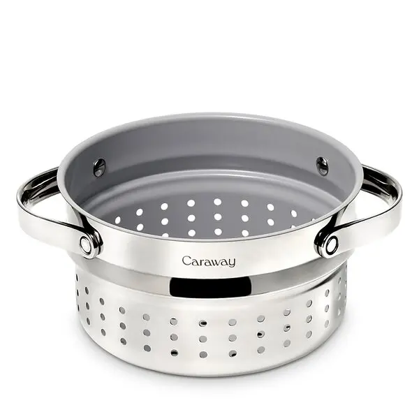 CARAWAY Stainless Steel Nonstick Saucepan Steamer - Silver