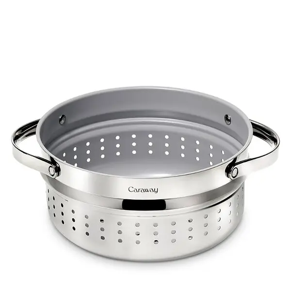 CARAWAY Stainless Steel 6.5 Quart Dutch Oven Steamer - Silver