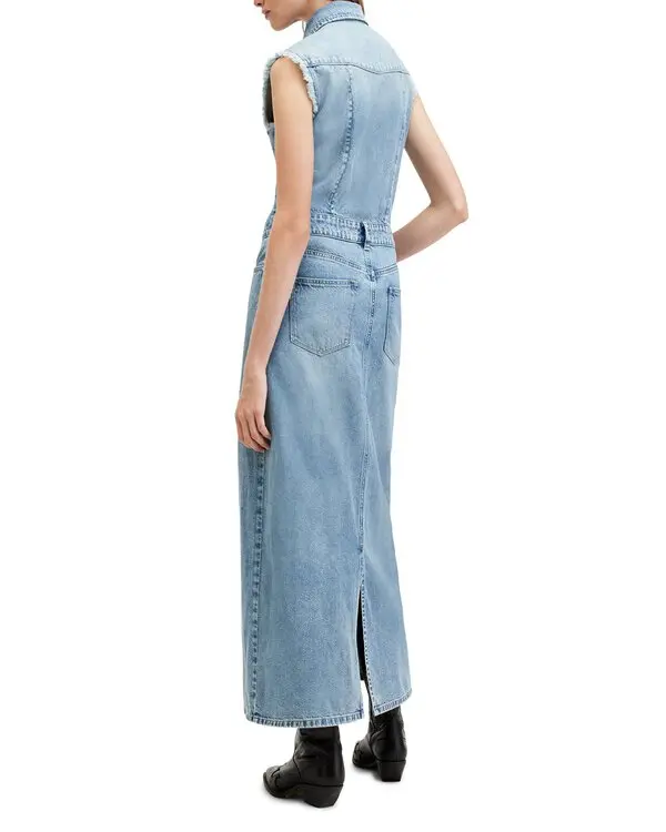 allsaints blair denim dress ALLSAINTS Blair Denim Maxi Dress