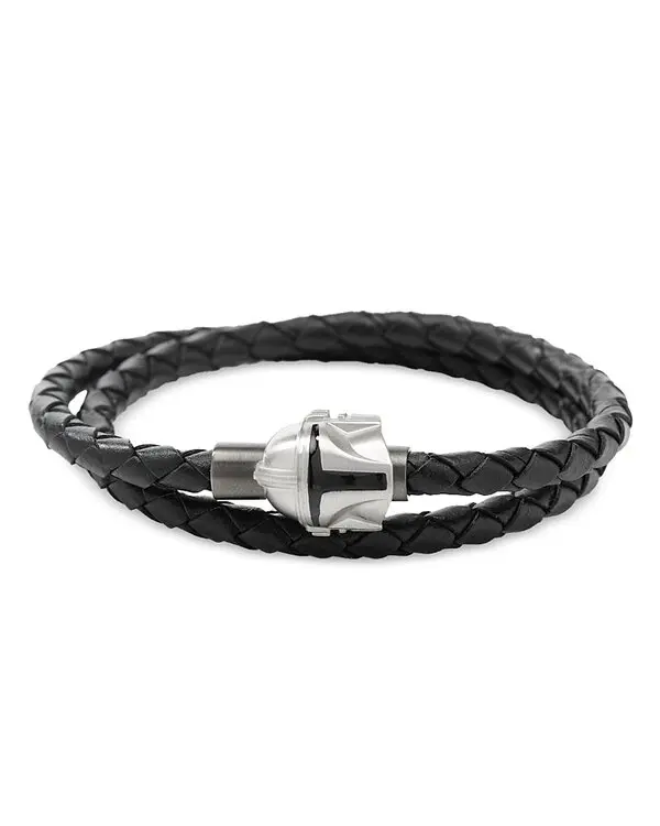 CUFFLINKS, INC. Mandalorian Helmet Double Wrap Bracelet - Silver