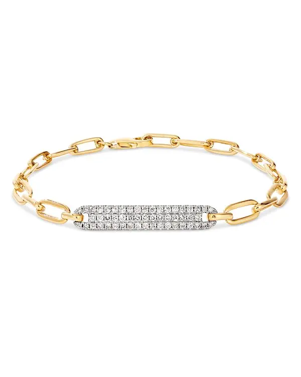 Bloomingdale'S Diamond Pave Oval Link Bracelet - White/gold