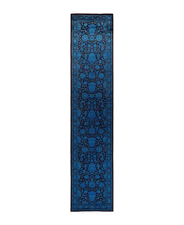 Bloomingdale'S Fine Vibrance M1433 Runner Area Rug, 2'6 X 12'1 - Blue