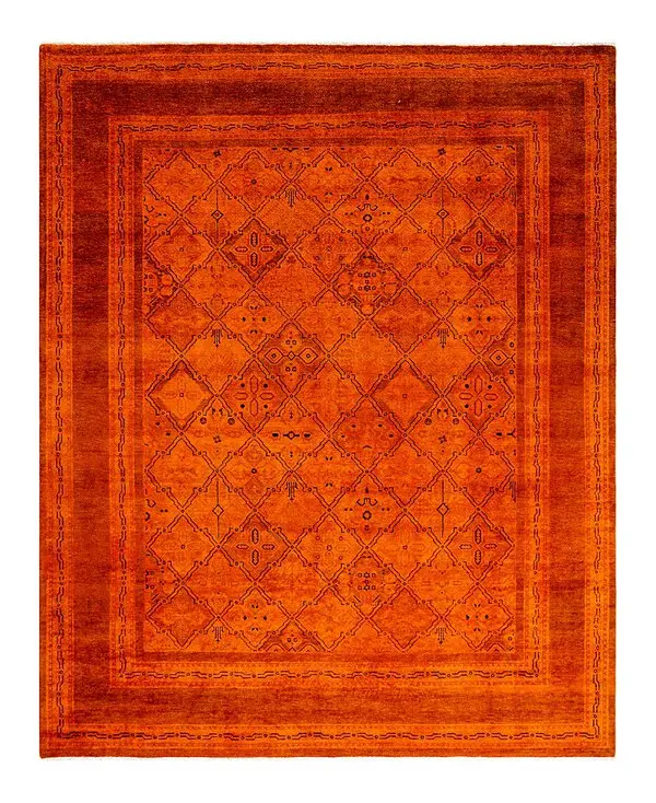 Bloomingdale'S Fine Vibrance M1358 Area Rug, 8'1 X 10'1 - Orange