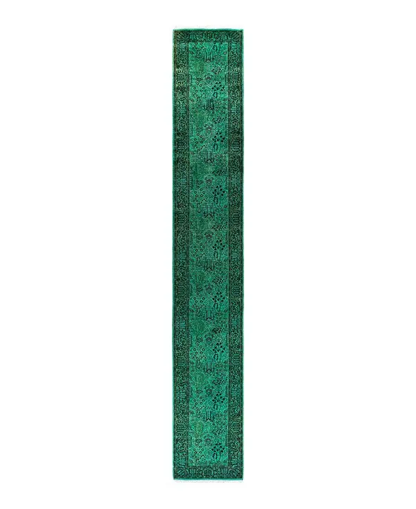 Bloomingdale'S Fine Vibrance M1120 Runner Area Rug, 2'6 X 17'1 - Green