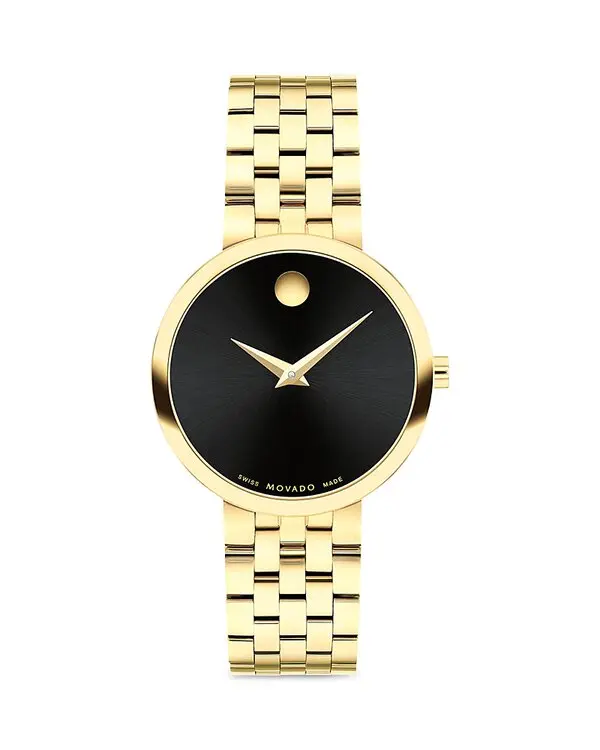 Movado Museum Classic 30mm Watch - Black/gold