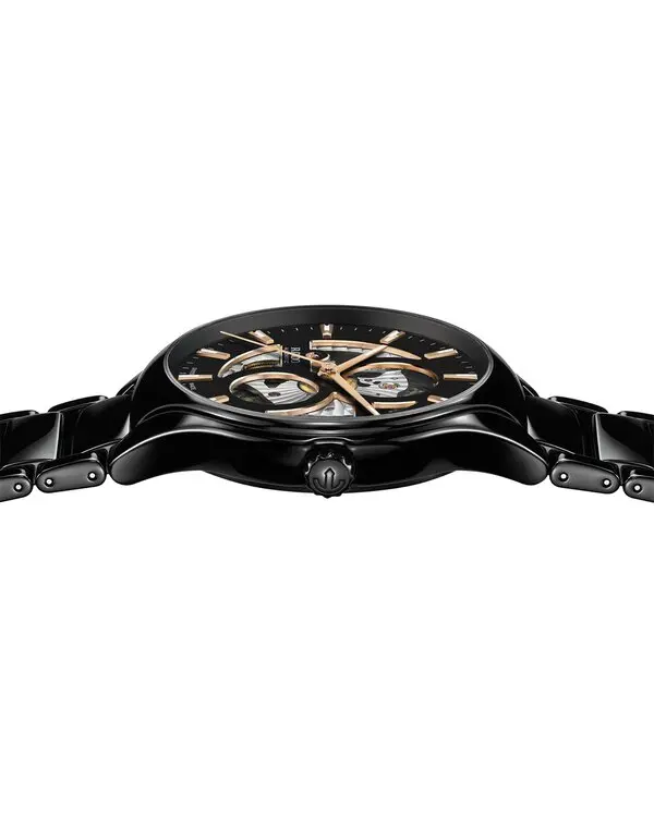 RADO True Round Automatic Open Heart Watch, 40mm - Black