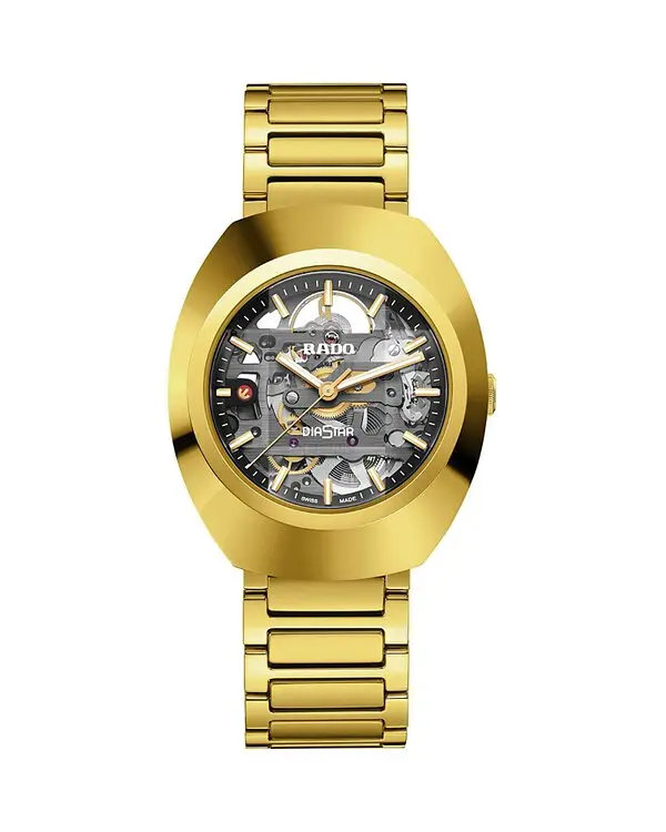 RADO Diastar Original Skeleton Automatic Watch - Black/gold