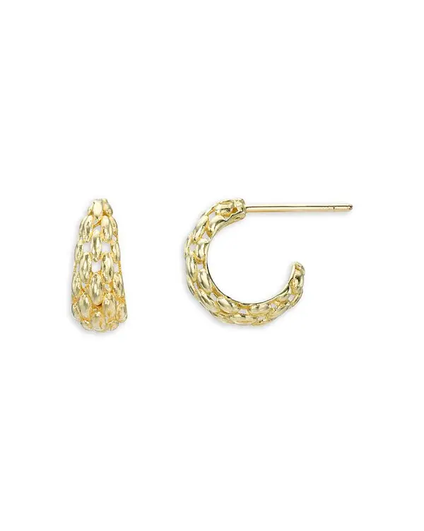 ZOE LEV 14k Yellow Woven Hoop Earrings - Gold