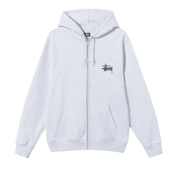 StÜssy Basic Zip Hood 'ash Heather - Grey