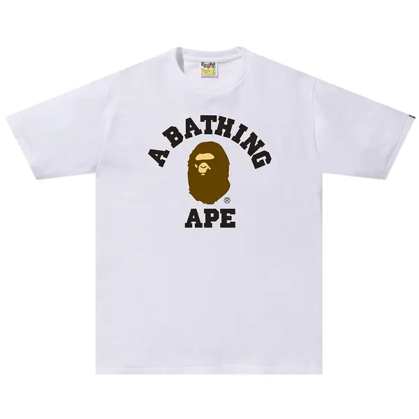 A BATHING APE College Tee - White