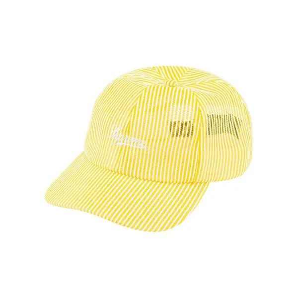 Supreme Stripe Mesh 6-panel Cap - Yellow