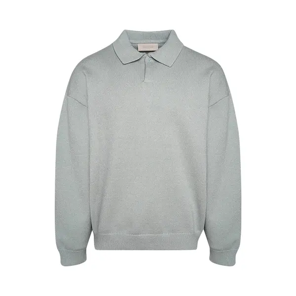 Fear Of God Knit Long-sleeve Polo 'sycamore - Green